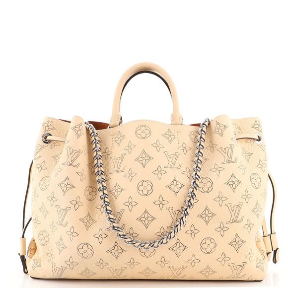 Louis Vuitton | Bags | Louis Vuitton Bella Tote Mahina Leather Neutral ...